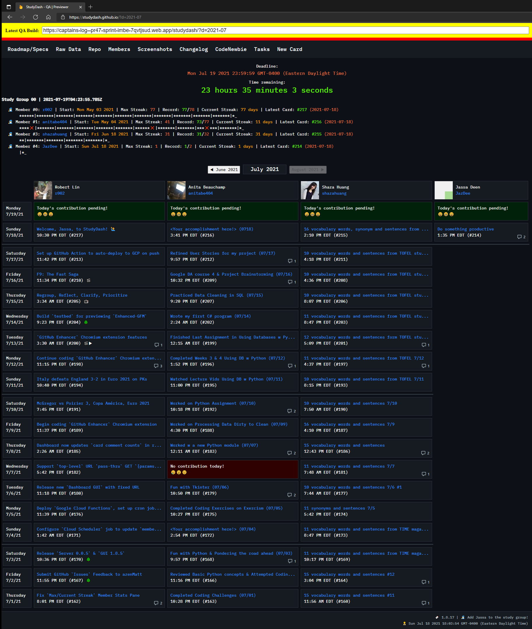 Study Group - Build Screenshots · studydash cards · Discussion #30 · GitHub