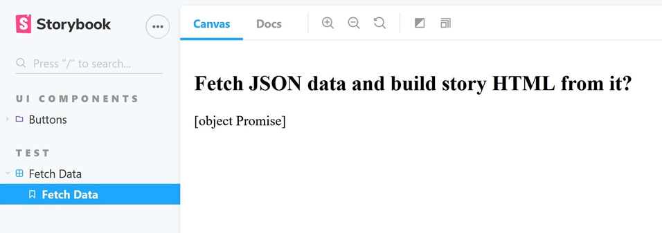 Storybook Html Unable To Fetch External Json Data To Build Story Html · Issue 12398
