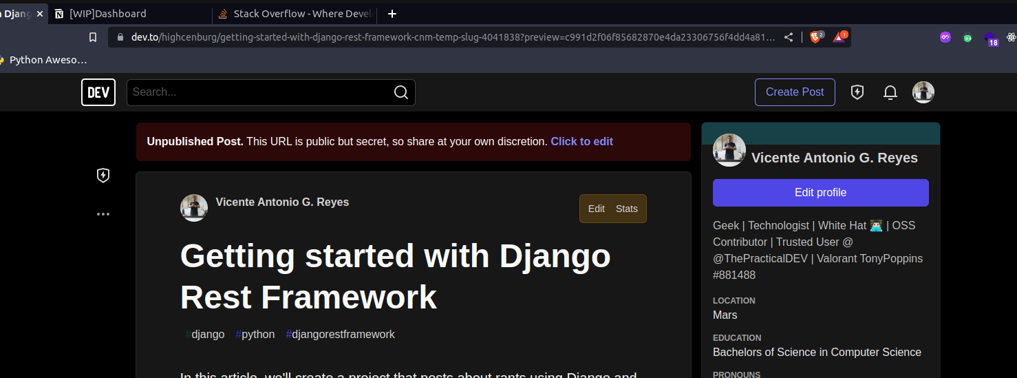 Mod Icon and 3 dots at the left showing on a draft article · Issue #19305 · forem/forem · GitHub