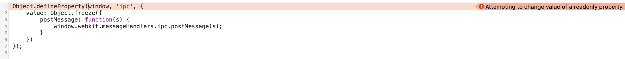 [bug] TypeError: Attempting to change value of a readonly property · Issue #5780 · tauri-apps ...