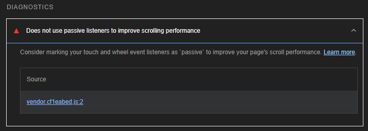 Prefetch Eventlistener Touchstart Passive · Issue 285 · Vikejsvike · Github