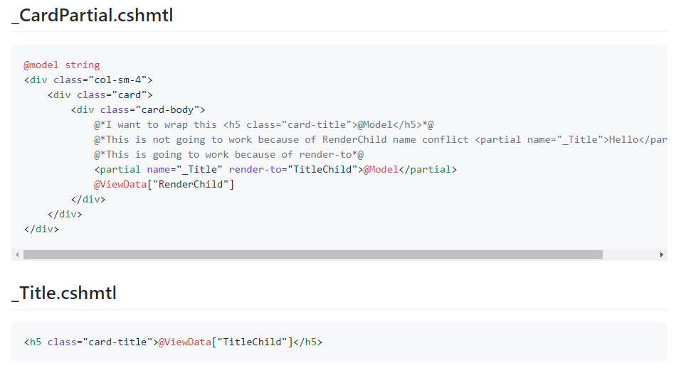 Enhancement - PartialTagHelper - Simple Child Content / Template ...