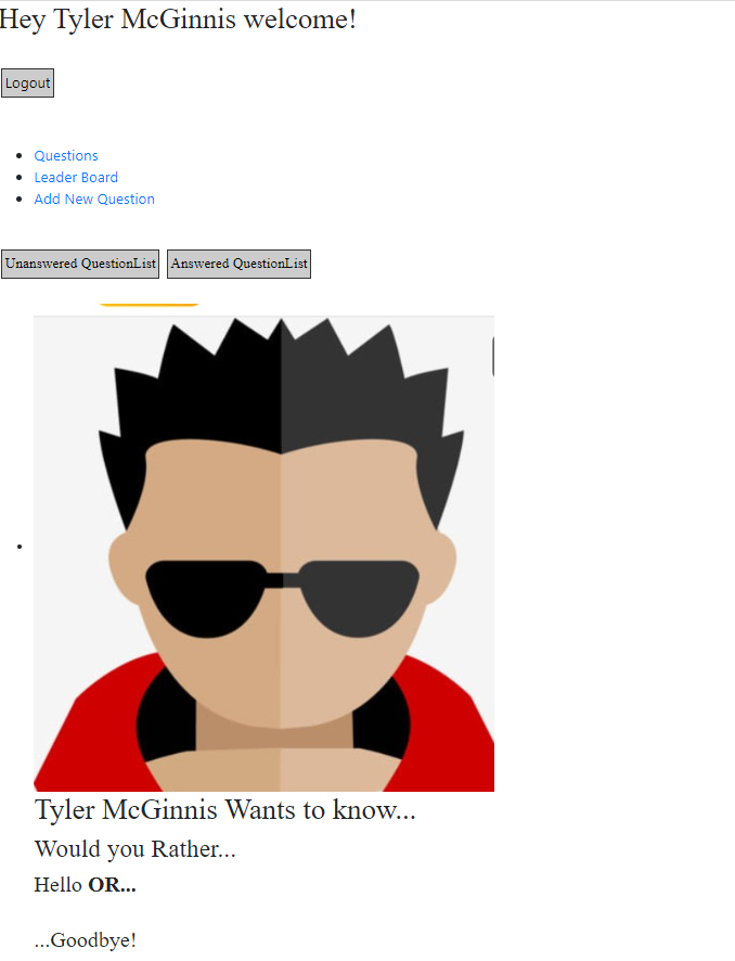 GitHub - jhreilly2007/would-you-rather-react: Udacity NanoDegree Would ...