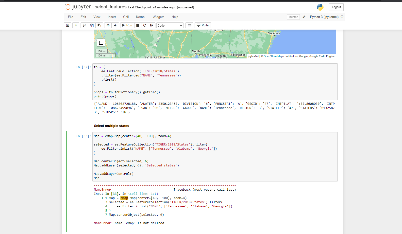 Selecting Features From Users · Gee Community Geemap · Discussion 1091 · Github