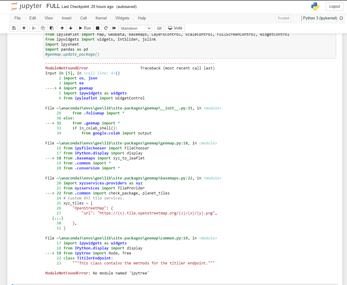 Problem with geemap module · gee-community geemap · Discussion #1094 · GitHub