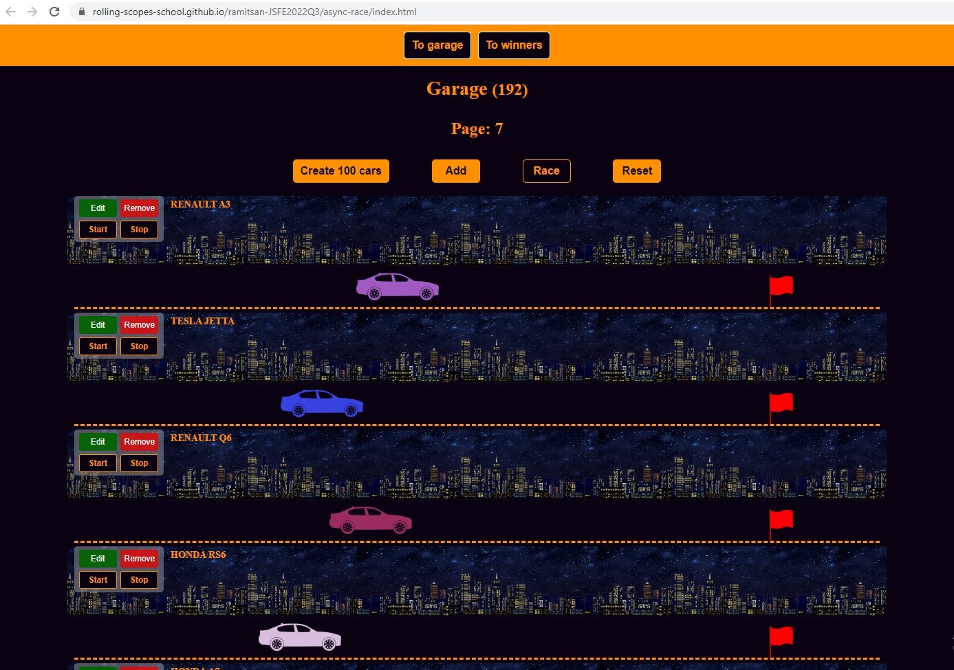 Github Ramitsan Async Race