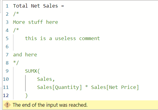 Bug in comments · Issue #681 · TabularEditor/TabularEditor3 · GitHub