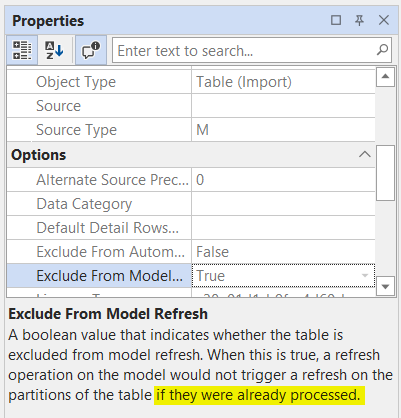 Exclude from Model Refresh Description - wrong text or wrong ...