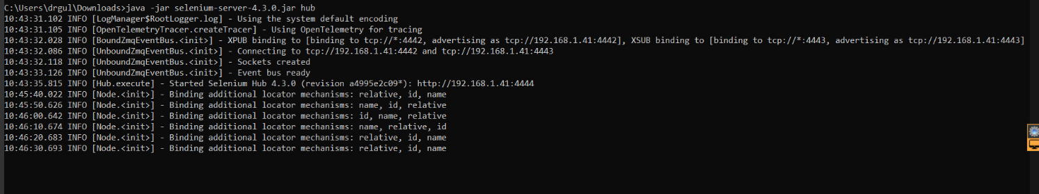 [🐛 Bug]: Cannot register node to hub Selenium Grid 4.3.0 · Issue #10890 · SeleniumHQ/selenium ...