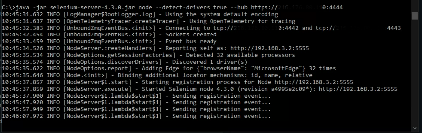 [🐛 Bug]: Cannot register node to hub Selenium Grid 4.3.0 · Issue #10890 · SeleniumHQ/selenium ...