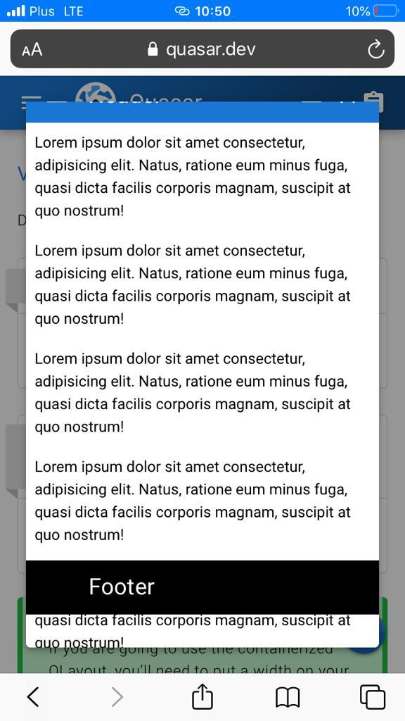 In dialog scroll error: q-header and q-footer in q-dialog scroll with content on iPhone (safari ...