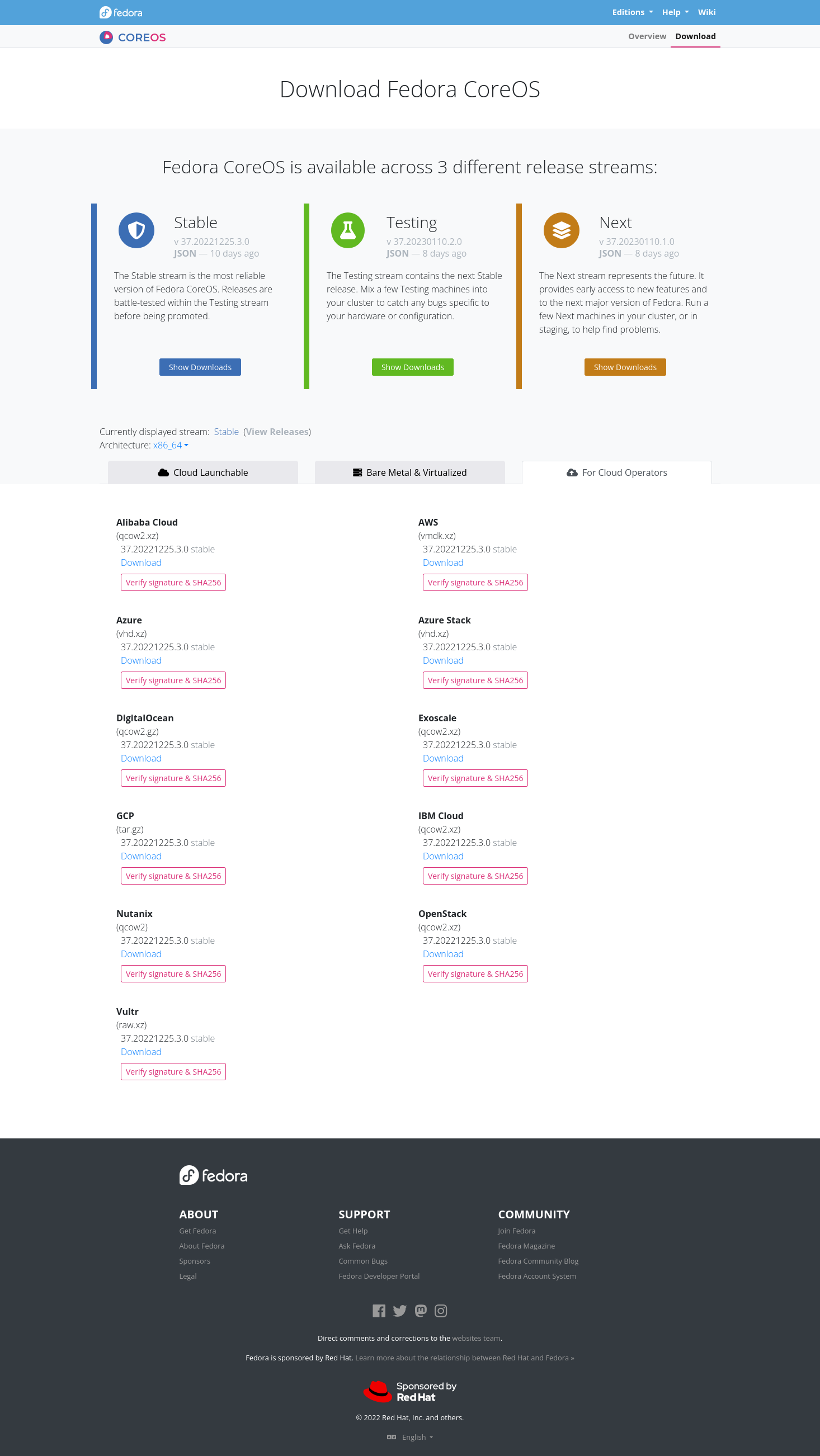 Fedora CoreOS download page re-design · Issue #1387 · coreos/fedora-coreos-tracker · GitHub