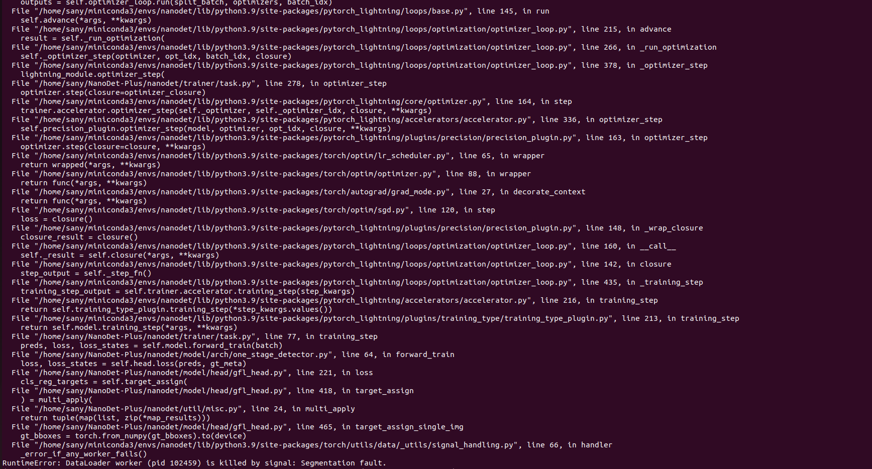 When I Train For Some Epock Raise Error Runtimeerror Dataloader Worker Pid 102459 Is Killed