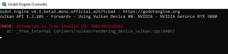 MeshInstance3D and BlendShapes: Exceptions when closing app with node in scene + on "Create ...
