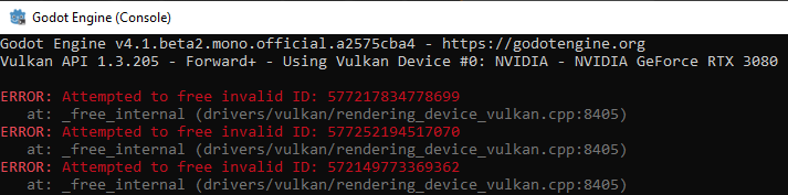 MeshInstance3D and BlendShapes: Exceptions when closing app with node in scene + on "Create ...