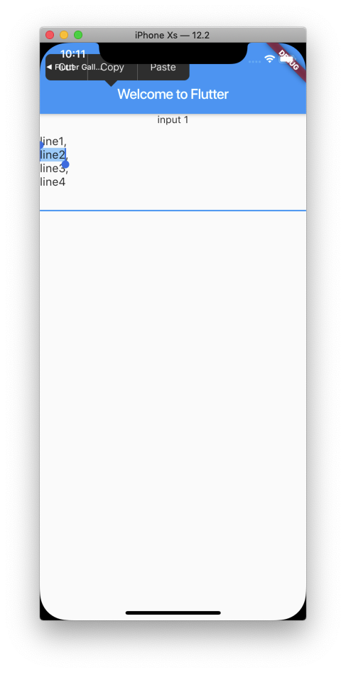 Copy and paste toolbar doesn't align to right position in multiple line ...