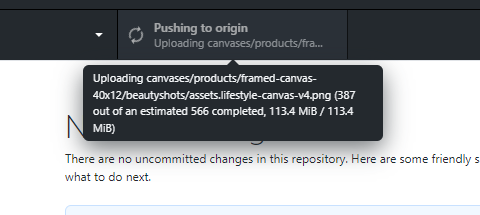 Status popup while pushing shows current/current instead of current/maximum for size · Issue ...
