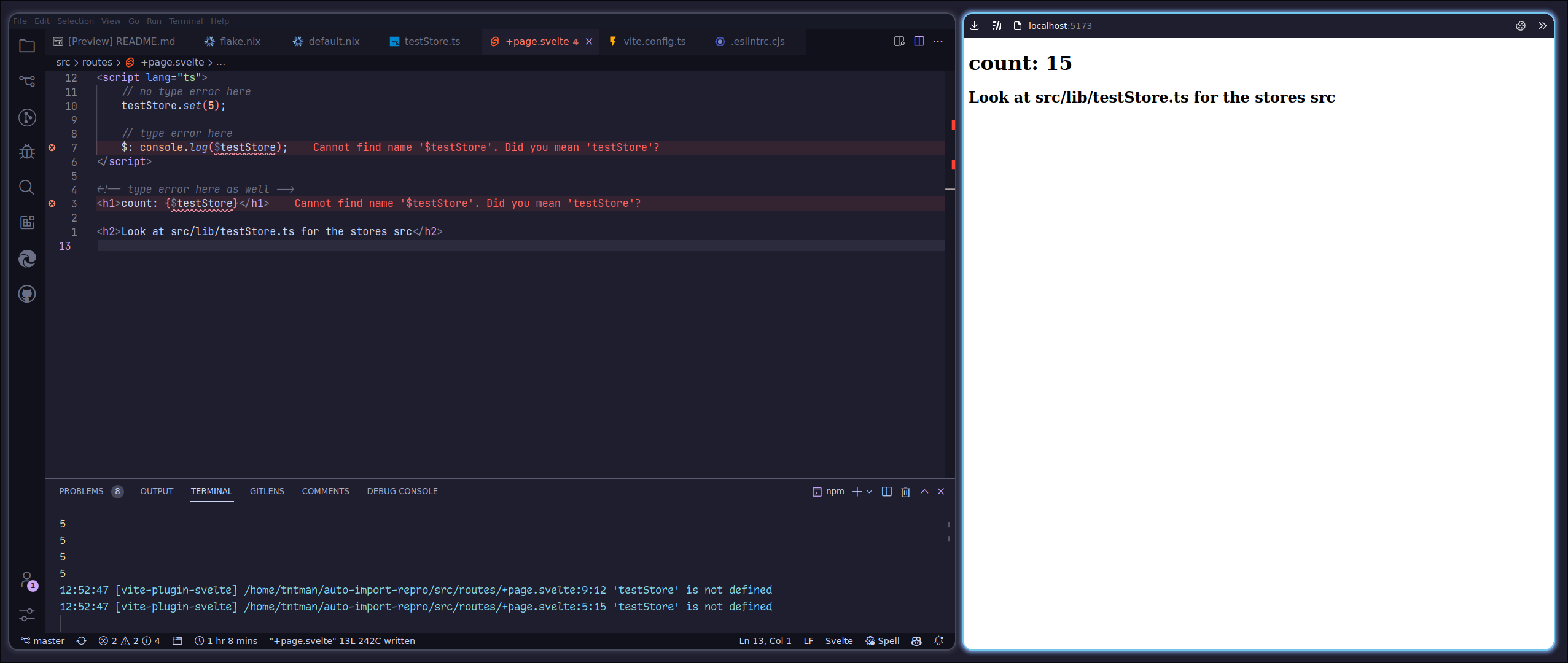 Svelte stores do not get proper typing when autosubscribing ($store) · Issue #291 · unplugin ...