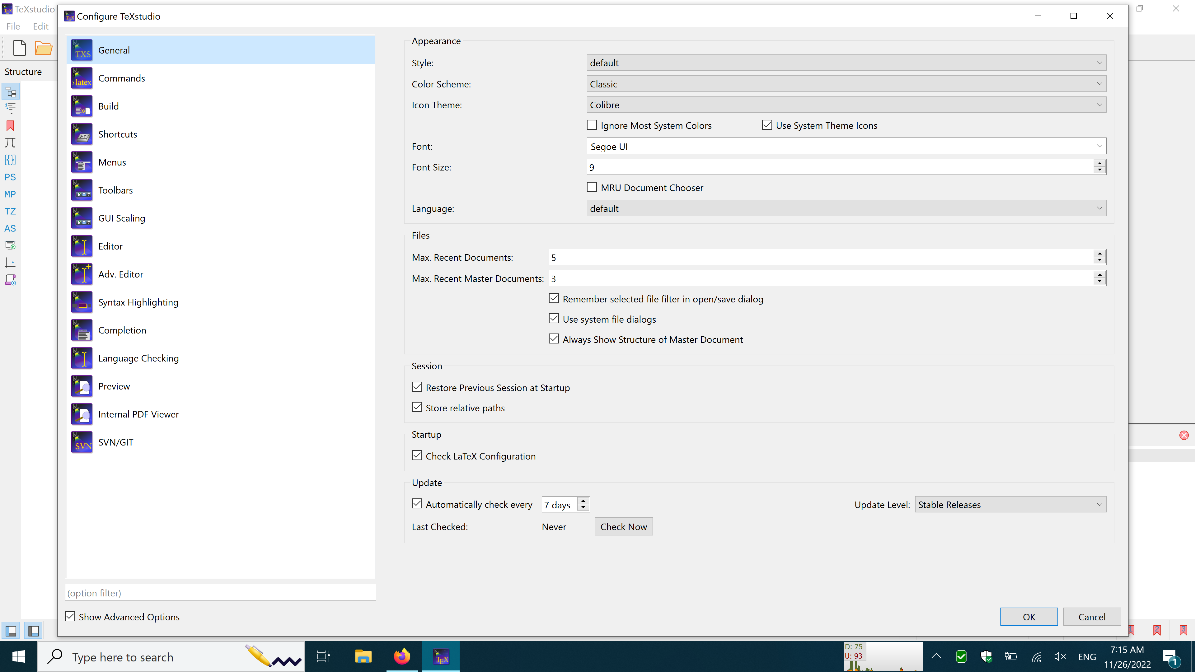 UI breaks after closing option window. · Issue #2704 · texstudio-org/texstudio · GitHub