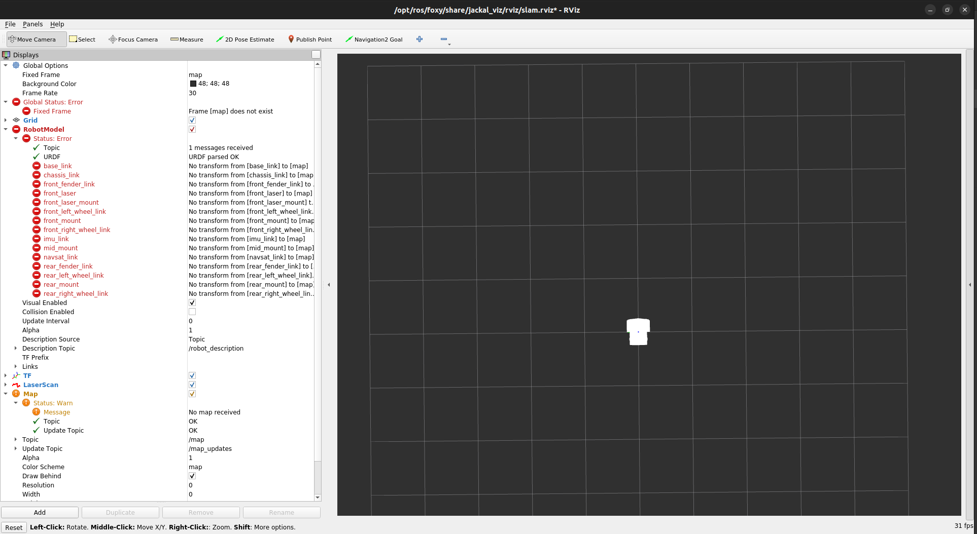Problem Visualizing In Rviz · Issue 134 · Jackaljackal · Github