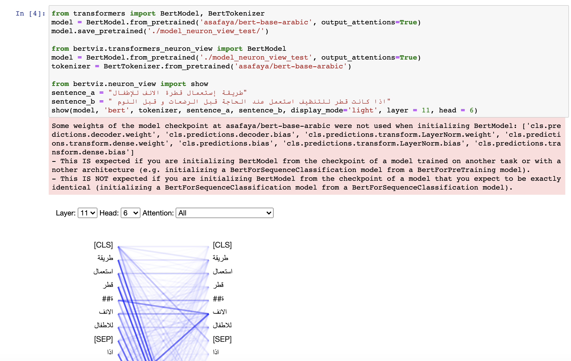 Neuron_view Asafaya pretrained model · Issue #77 · jessevig/bertviz · GitHub