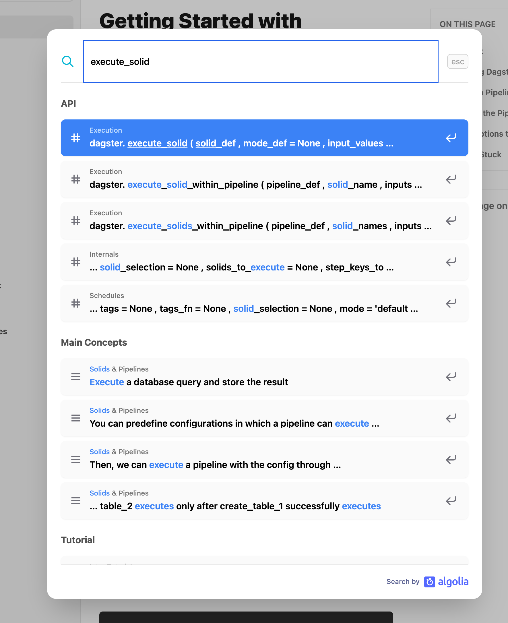 [algolia] searching "execute_solid" doesn't return corresponding api docs · Issue #3256 ...