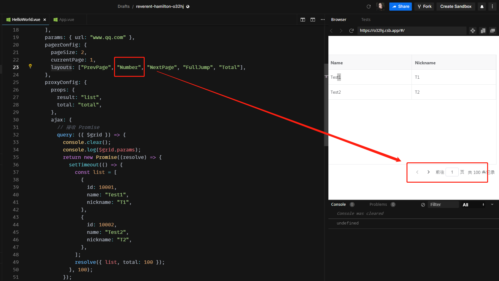 vxe-grid 配置pager-config.layouts:["Number"] 中的Number不显示页编号 · Issue #1413 ...