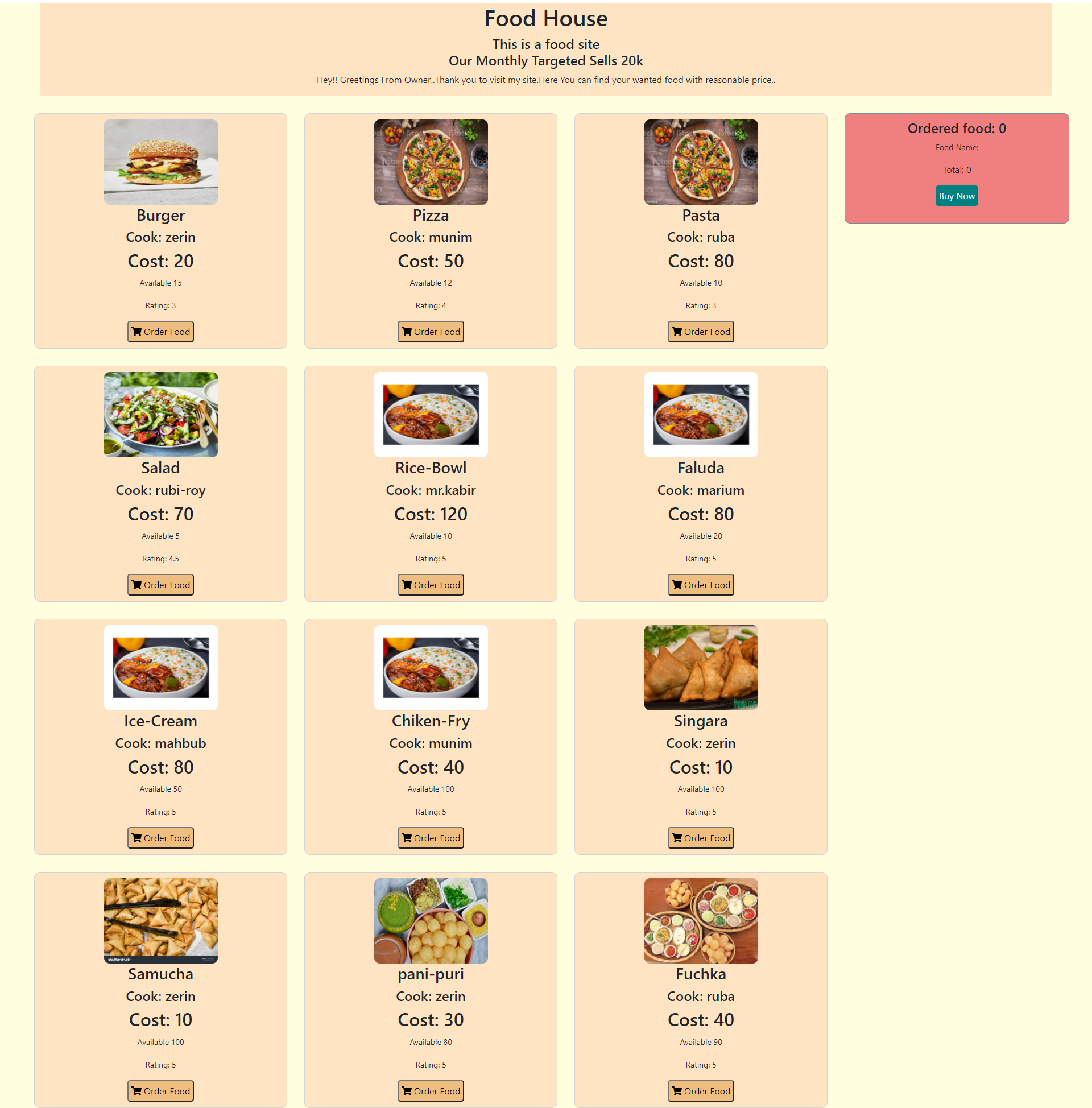 Github Misbahuddinmuib Food House