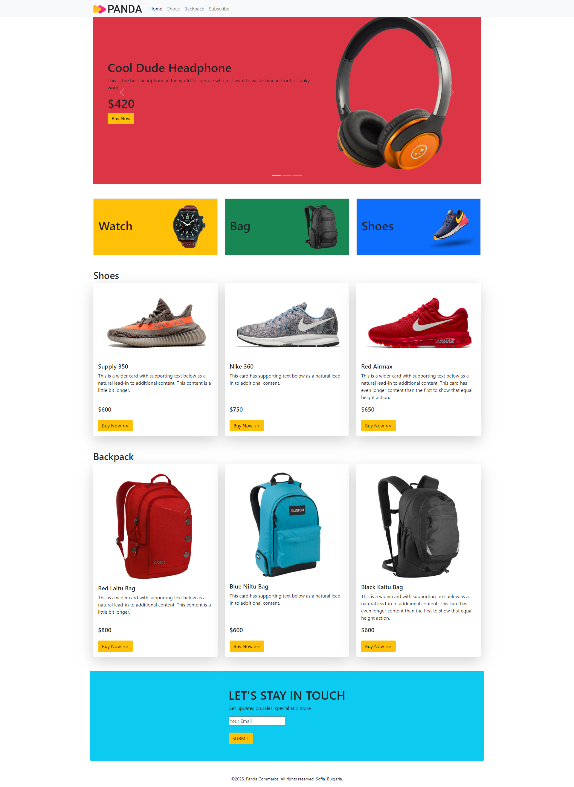 GitHub - misbahuddinmuib/panda-commerce: A simple , static and one page Ecommerce website design