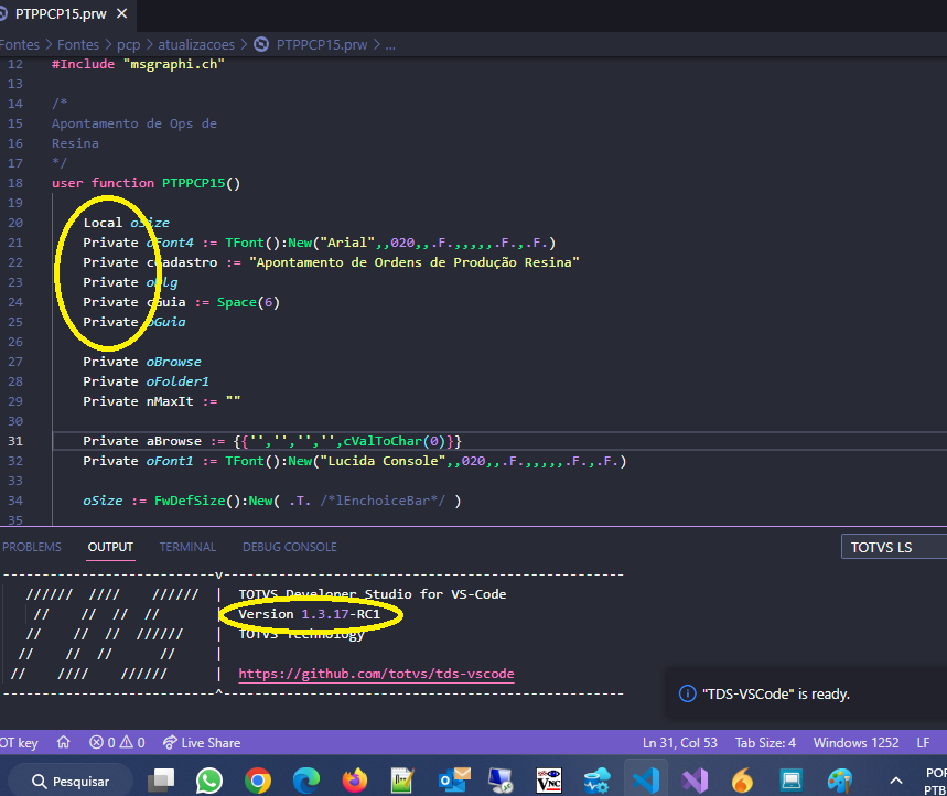 Declaração de variável não fica em destaque · Issue #1066 · totvs/tds ...