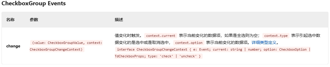 [Checkbox] 文档描述错误 · Issue #2134 · Tencent/tdesign-miniprogram · GitHub