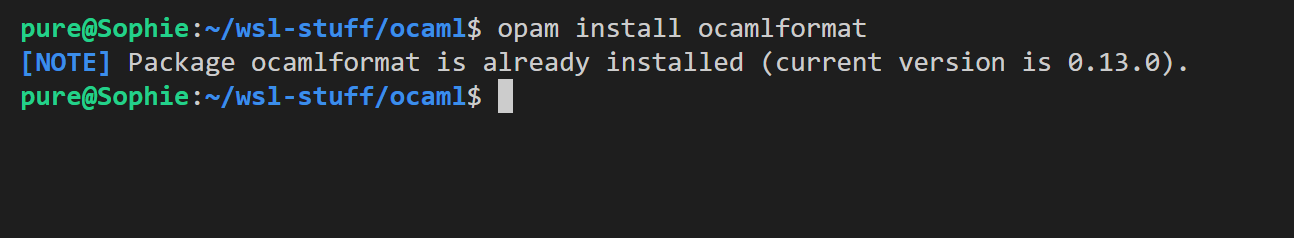 ocamlformat cannot be found · Issue #2 · badochov/ocamlformatter-vscode · GitHub