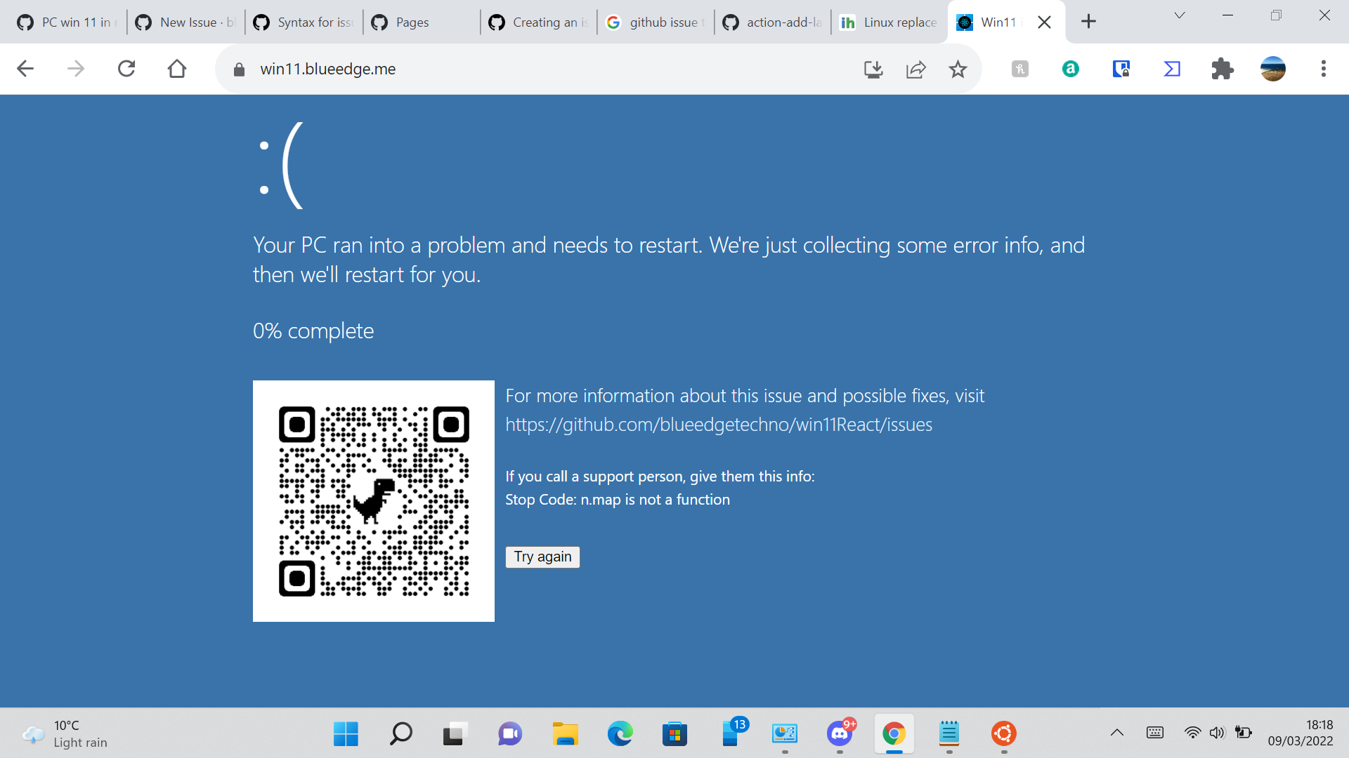 [Bug]: Store error message · Issue #342 · blueedgetechno/win11React · GitHub