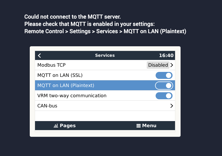Enable MQTT instructions are outdated · Issue #118 · victronenergy/venus-html5-app · GitHub