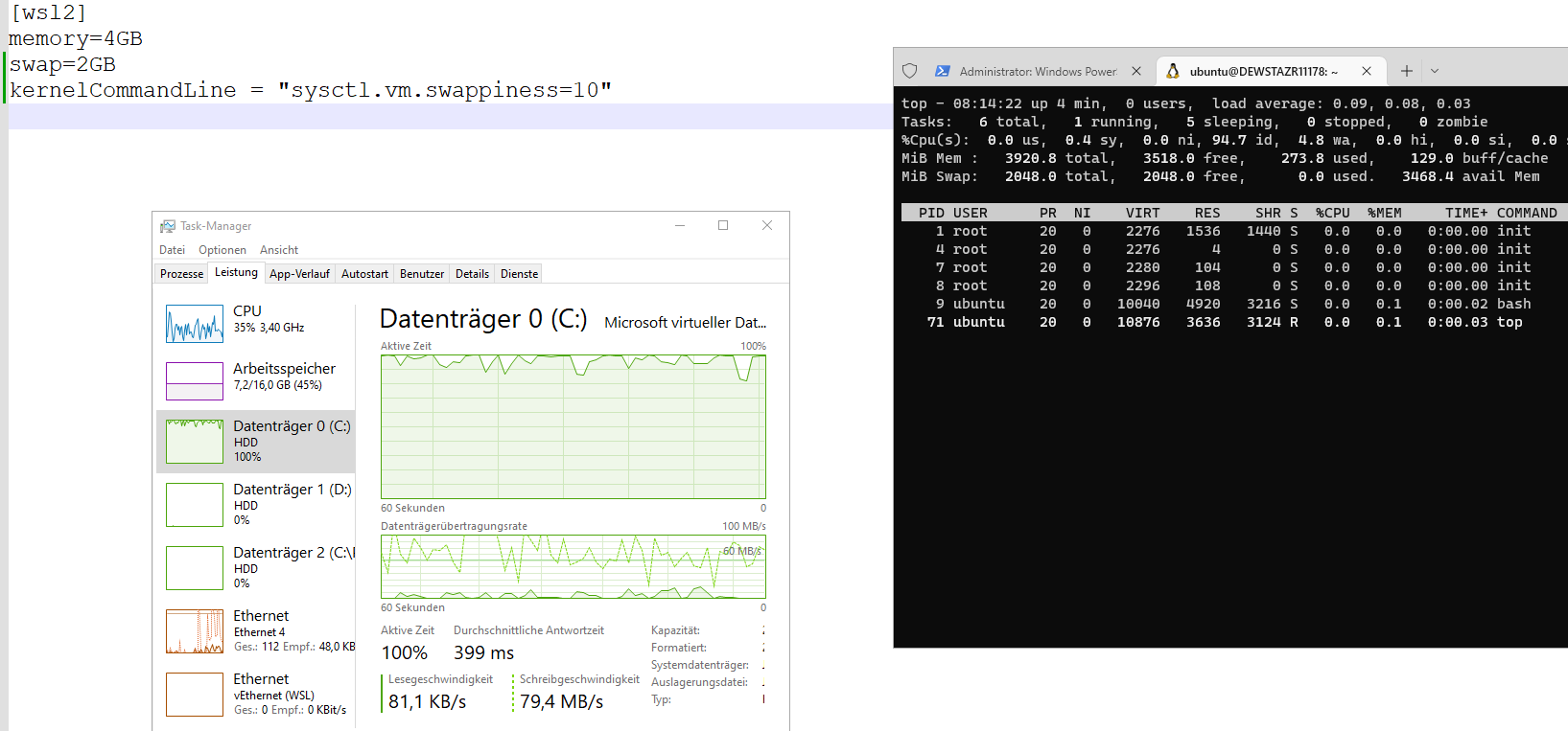 WSL 2 freezing with 100% disk usage after windows store update · Issue #9383 · microsoft/WSL ...