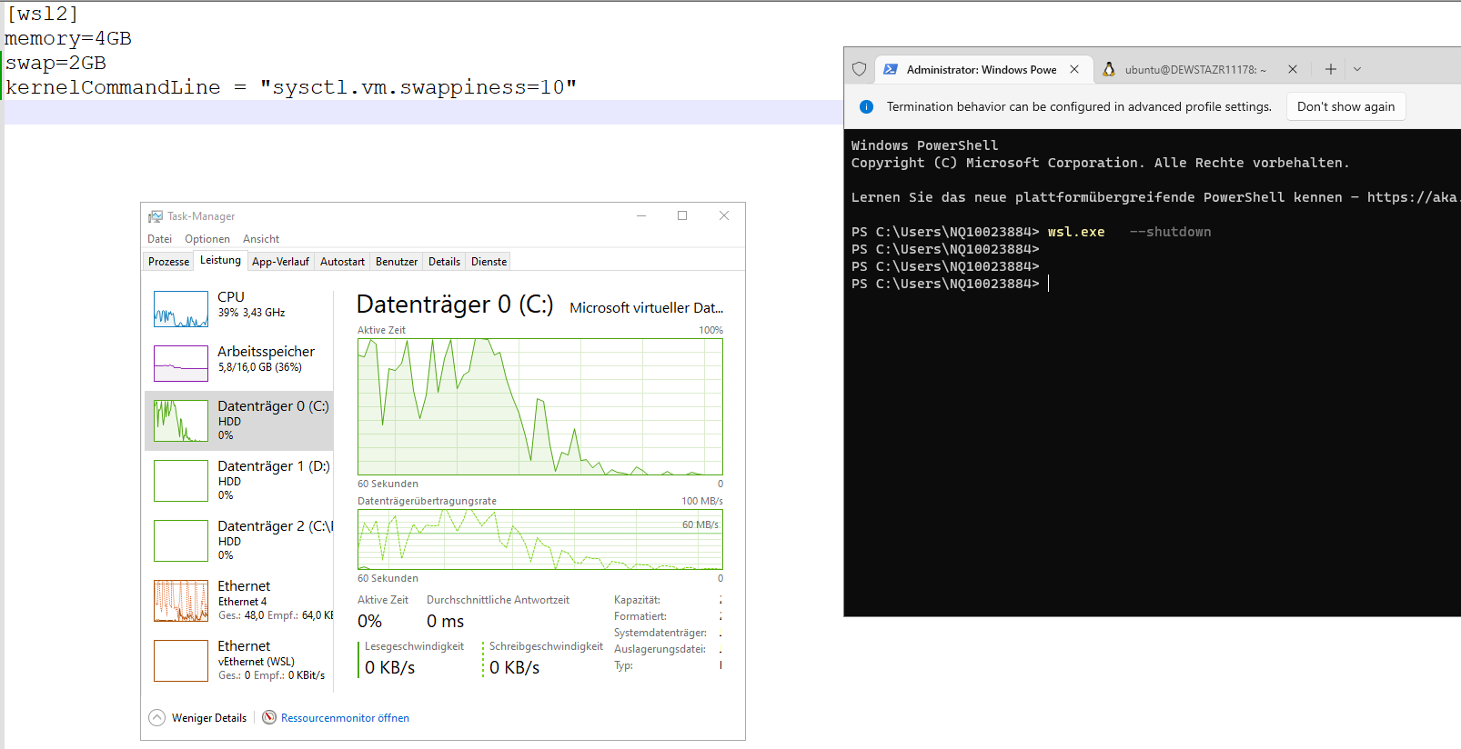 WSL 2 freezing with 100% disk usage after windows store update · Issue #9383 · microsoft/WSL ...