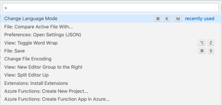 Show all the possible "change language mode" options without submenu to ...