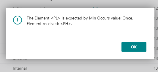 Xmlport Error The Element Is Expected By Min Occurs Value Xxx Once Element Received Yyy