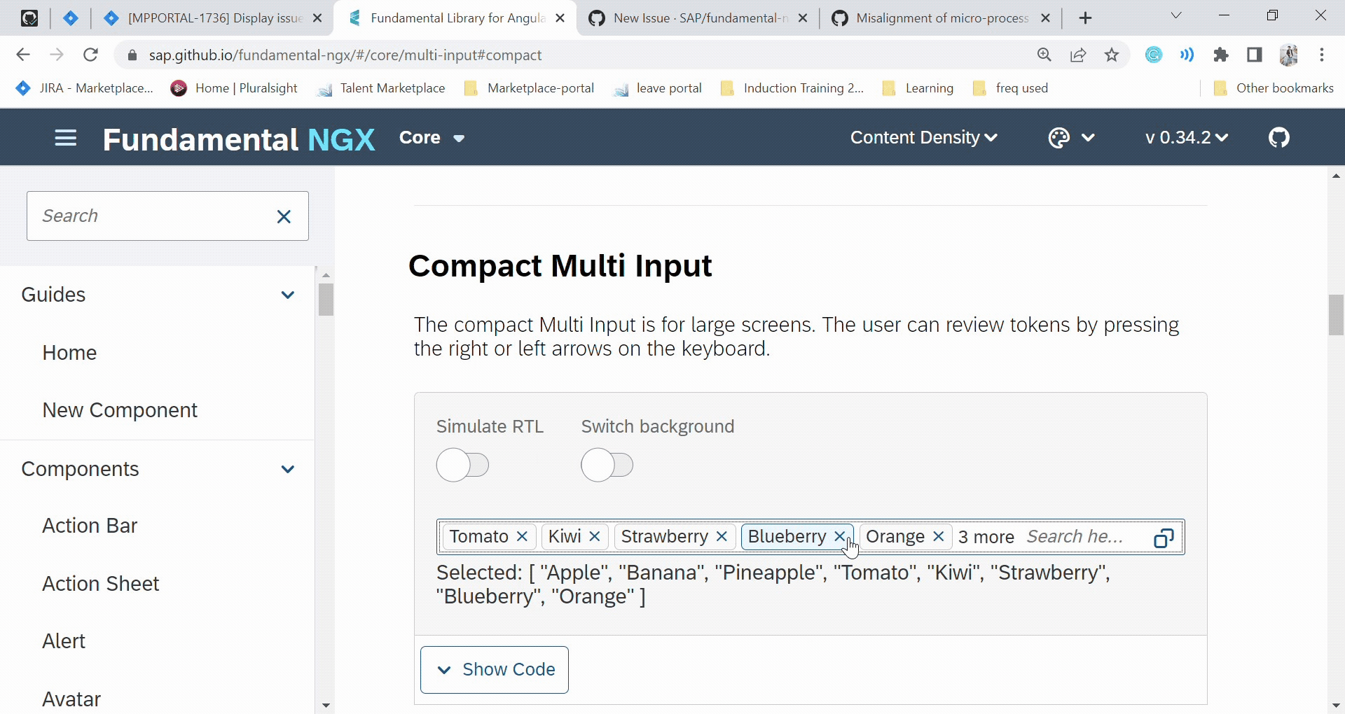 Display Issue In Multi Input Component In Compact Mode · Issue 8227 · Sapfundamental Ngx · Github