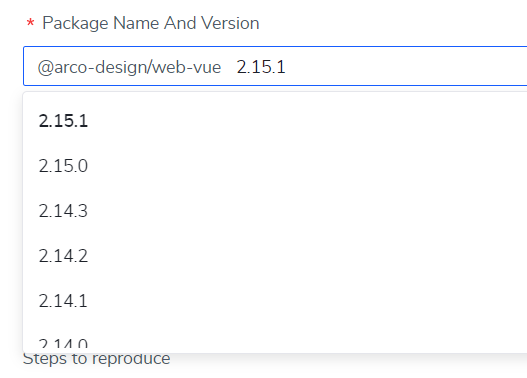 bugs: 模板 issuse 无法提交 · Issue #589 · arco-design/arco-design-vue · GitHub