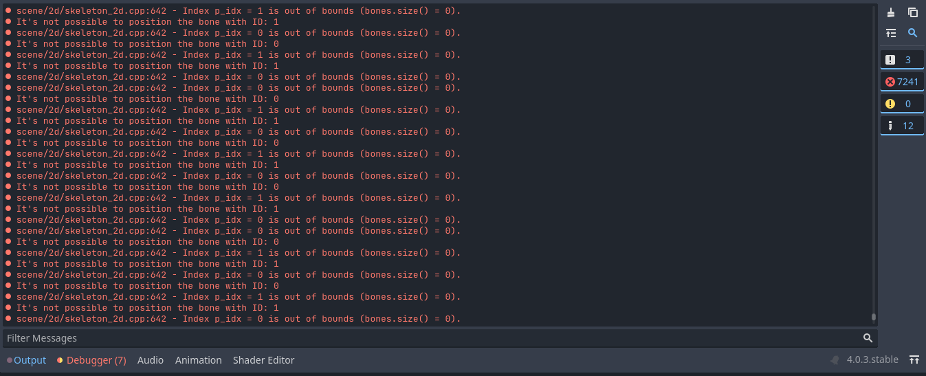 Deleting a Bone2D that is referenced by a PhysicalBone2D crashes the editor · Issue #78479 ...