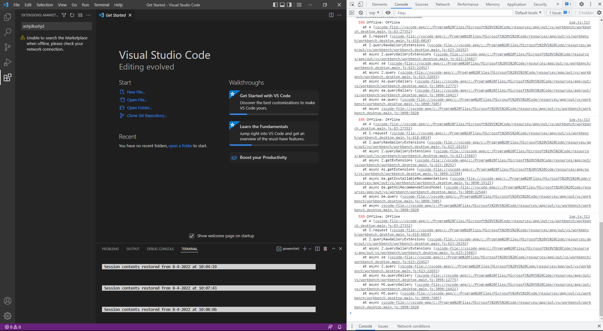 Cannot connect to internet and marketplace · Issue #145379 · microsoft/vscode · GitHub