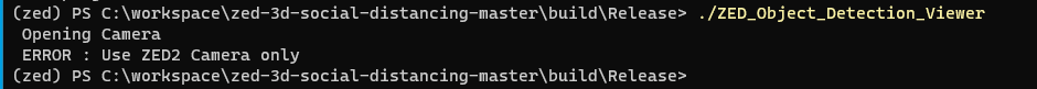 Zed2i Camera Doesnt Work On This · Issue 3 · Stereolabszed 3d Social Distancing · Github