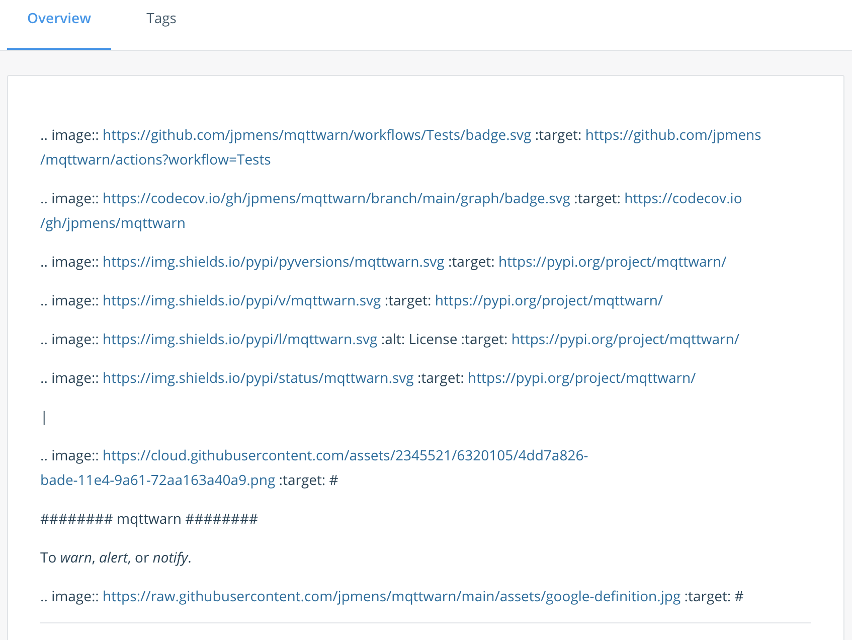 Readme On Docker Hub Not Rendering Correctly · Issue 537 · Mqtt Toolsmqttwarn · Github