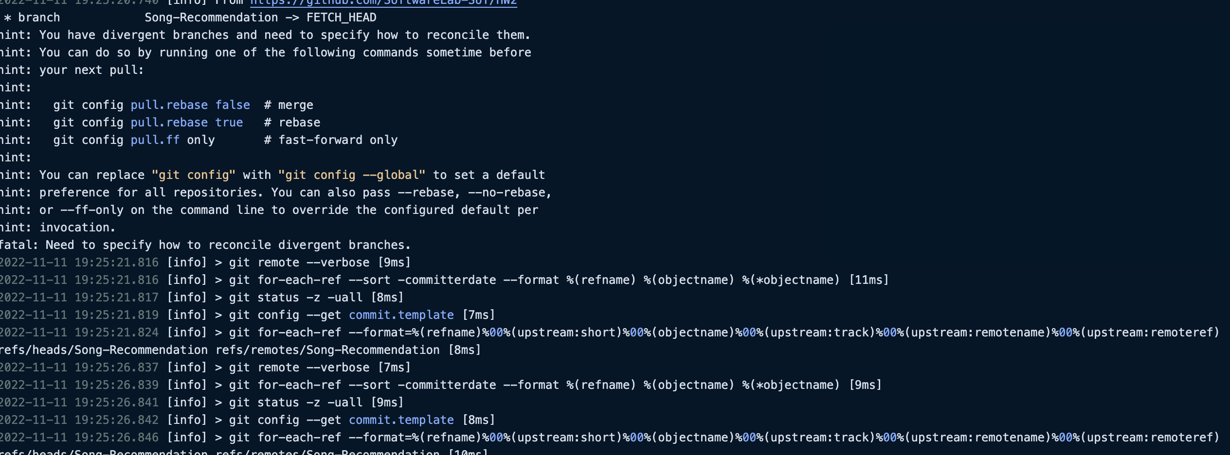 GitHub - SoftwareLab-SUT/HW2: Simple project featuring branch conflicts