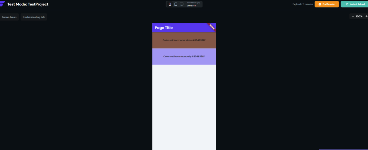 Color Setting From Local State Is Different From Color Setting Manually With The Same Color Code