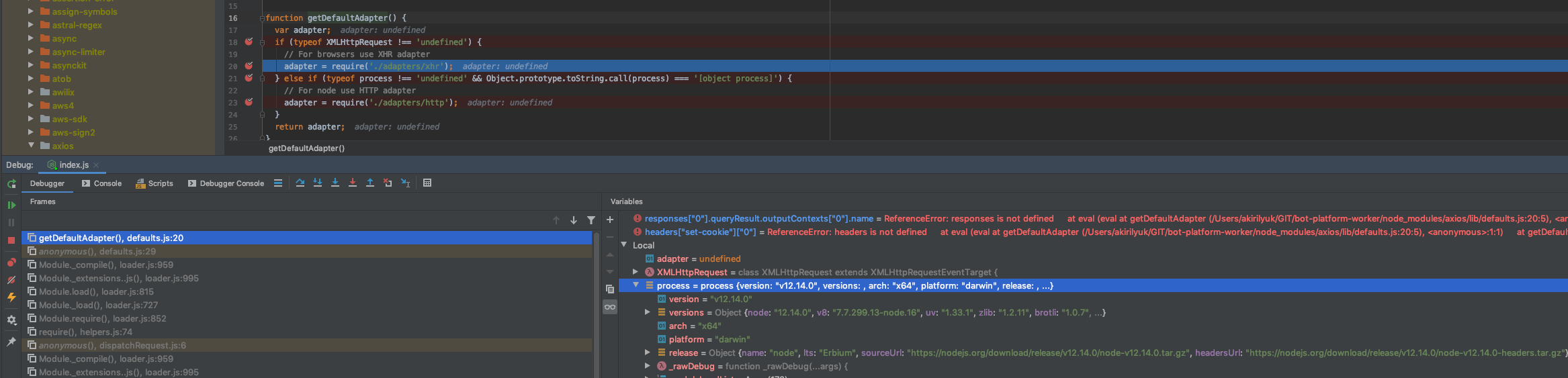 Axios 0191 Returns Xhr Adapter If Used On Node · Issue 2731 · Axiosaxios · Github