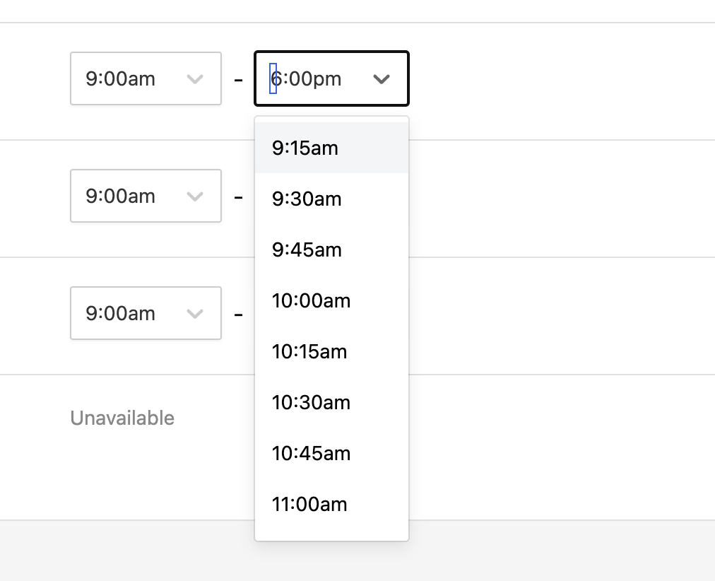 Availability Time Dropdown Starts At Random Hour · Issue 2223 · Calcom · Github