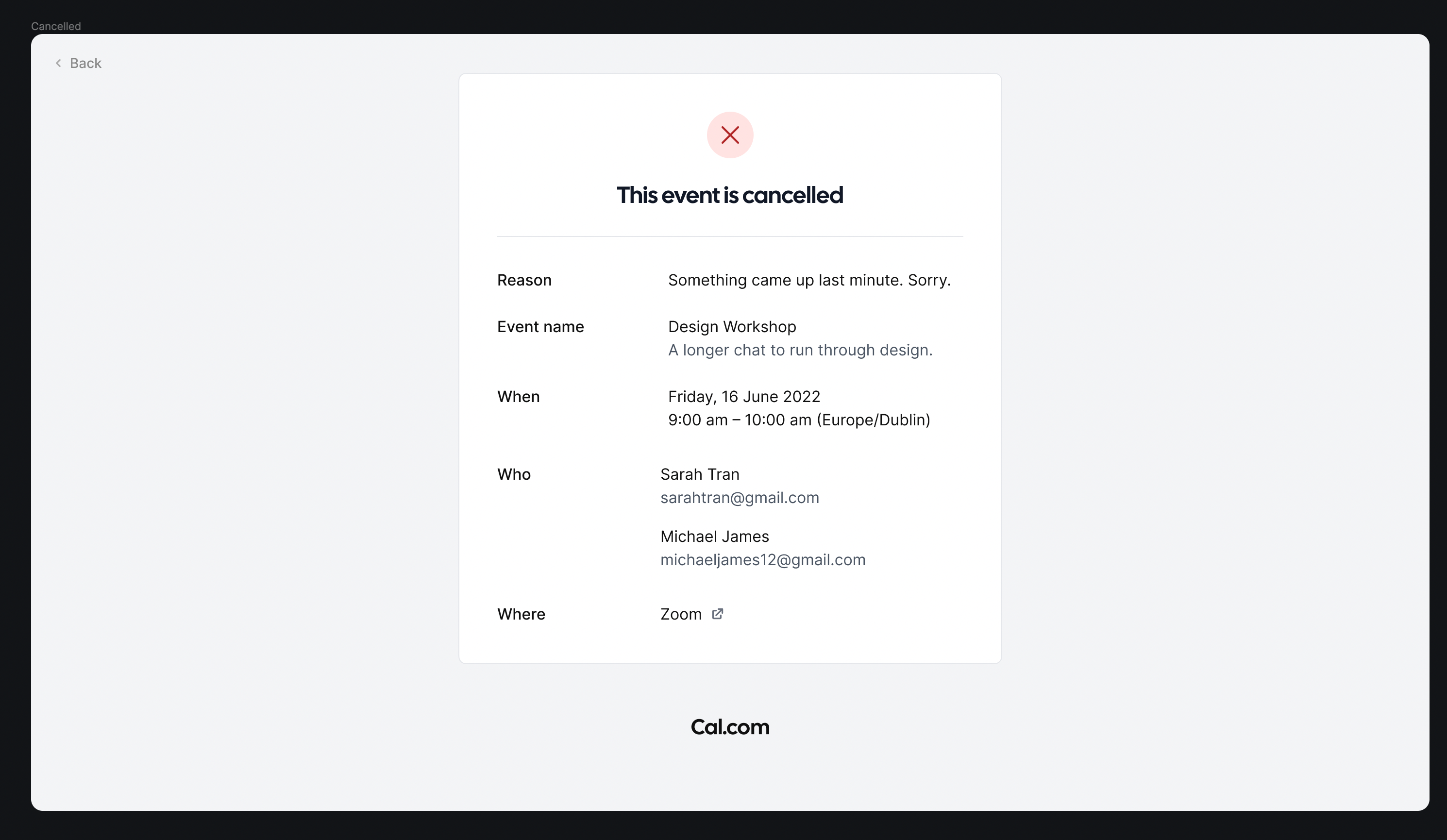 2.0 Cancel a booking {flow} & {view} · Issue #3920 · calcom/cal.com · GitHub