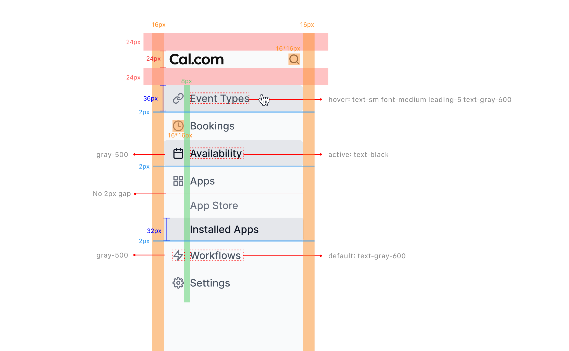 Sidebar Sizing Spacing Fixes Multiple · Issue 4095 · Calcom · Github